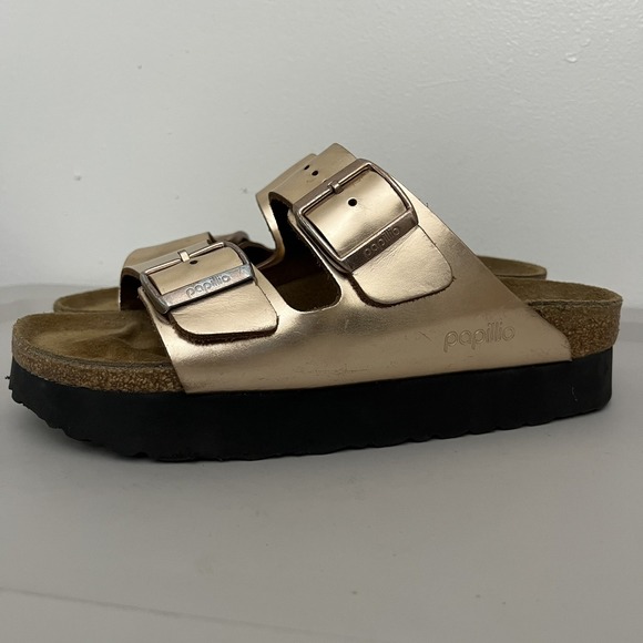 Birkenstock | Shoes | Papillo Platform Birkenstock Rose Metallic ...